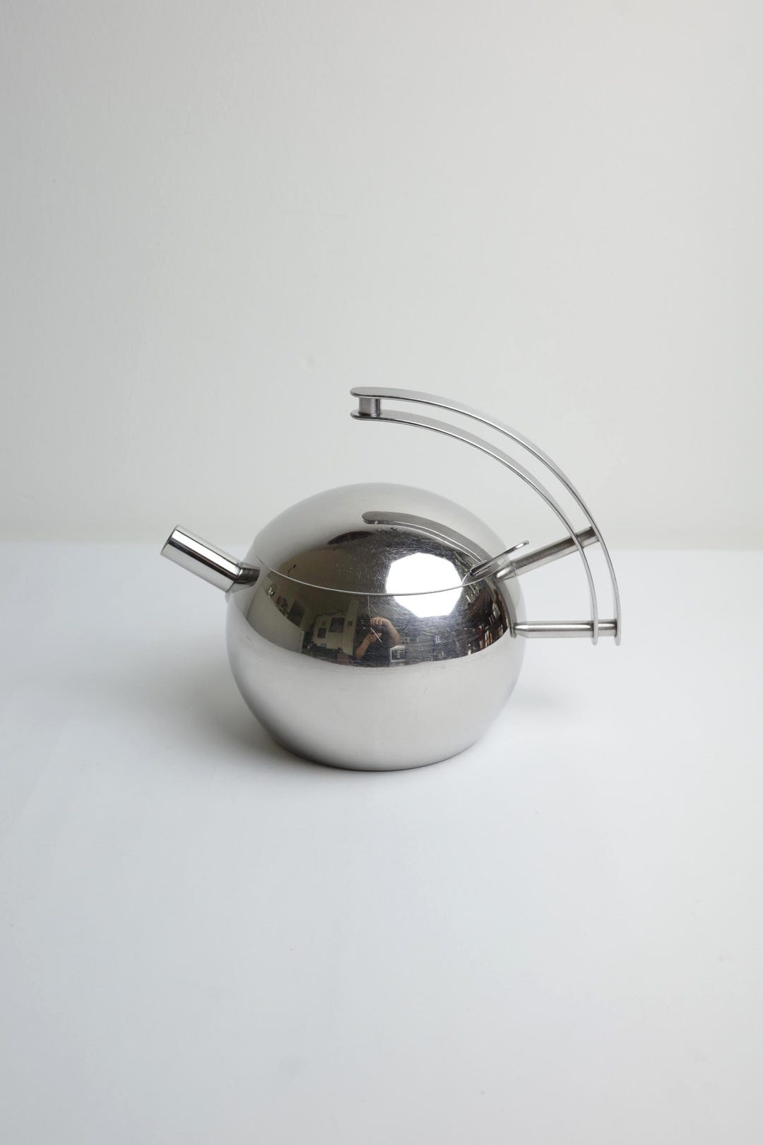 Vintage Minimalist Stainless Steel Teapot by Stella, Galaxy Model ...