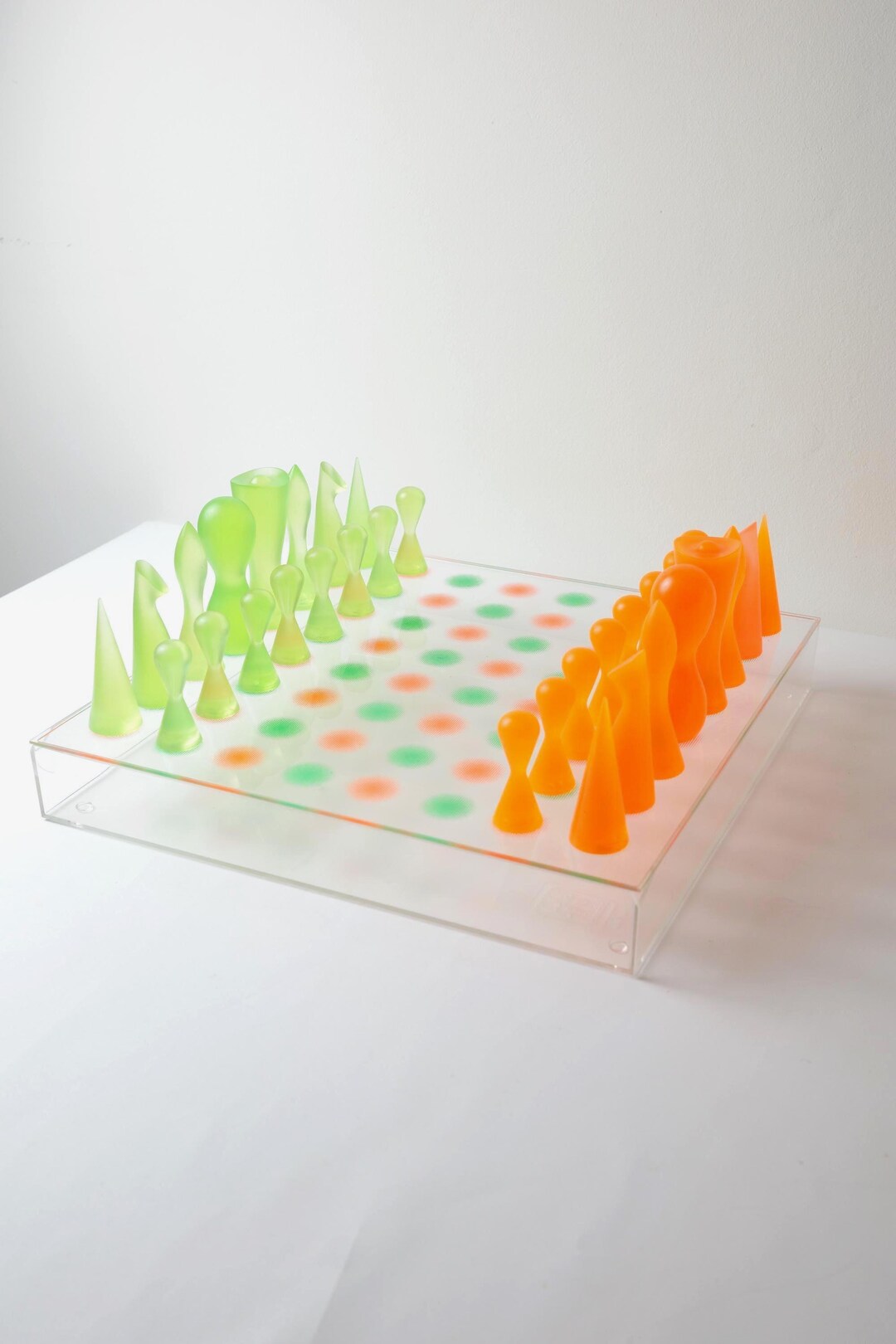 Vintage Karim Rashid Green & Orange Chess Set–rare 2001 Y2K Modernist ...