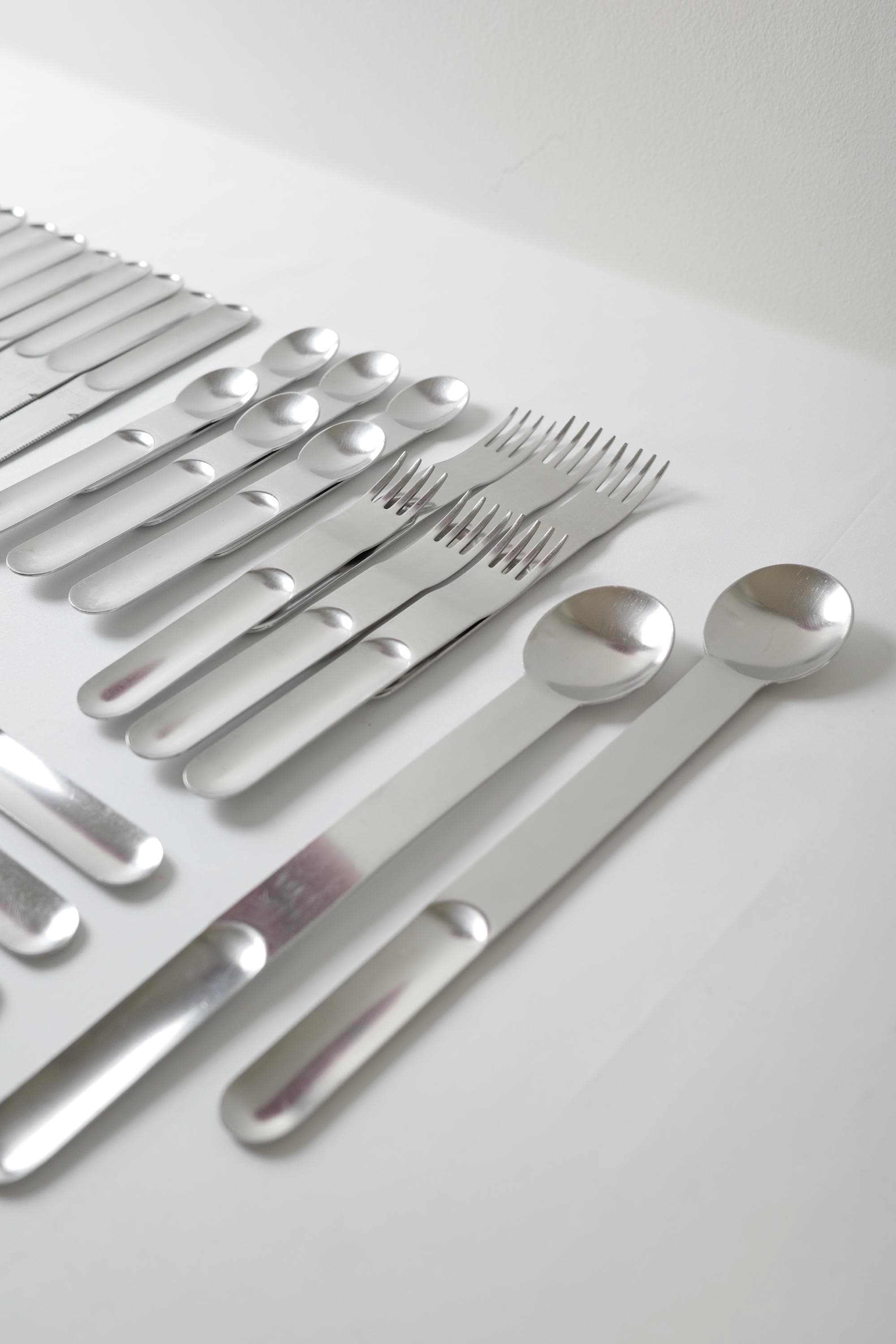 Exceptional 1970s Mono Clip Flatware – Original Brushed Stainless Steel ...