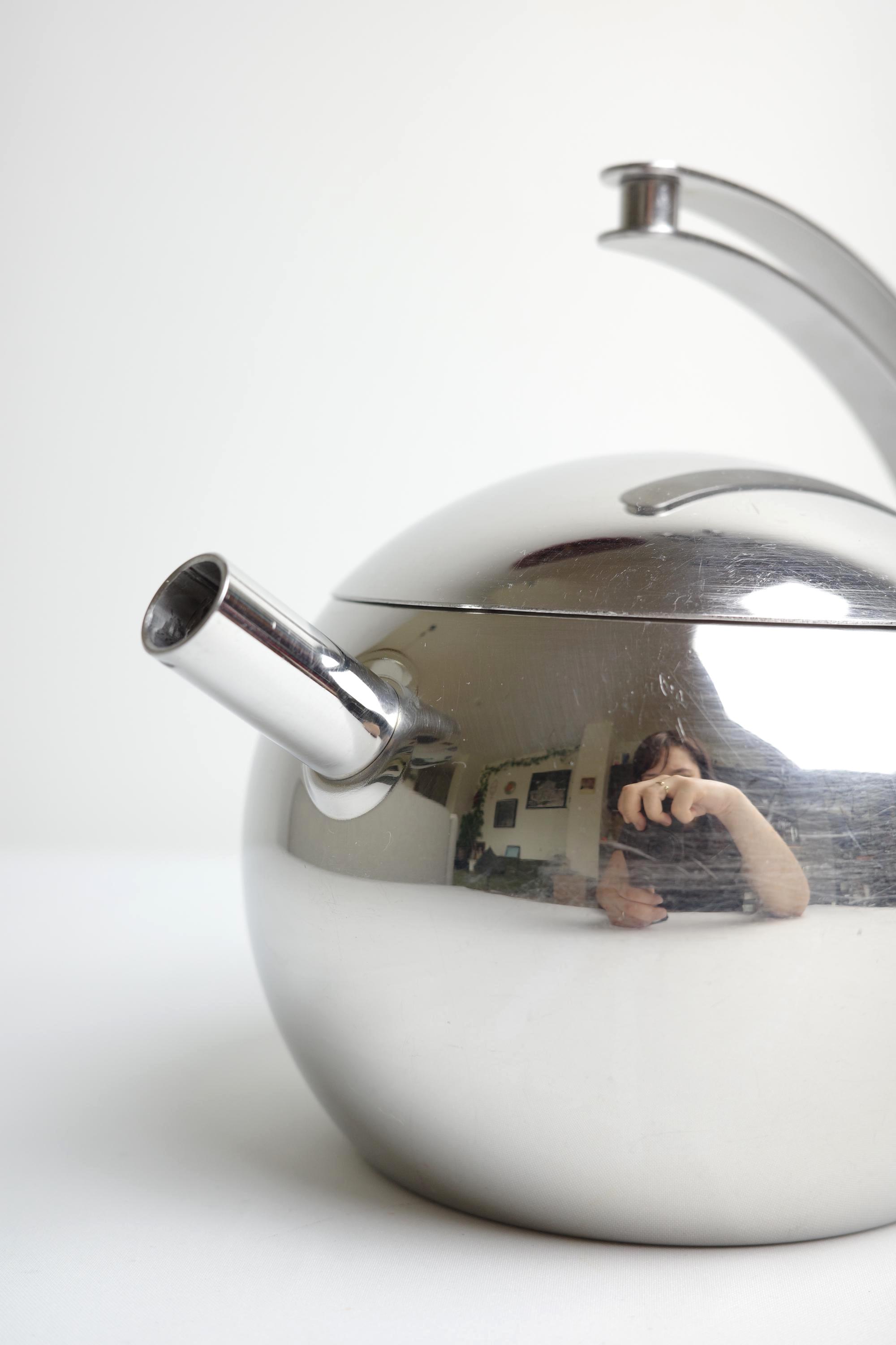 Vintage Minimalist Stainless Steel Teapot by Stella, Galaxy Model ...