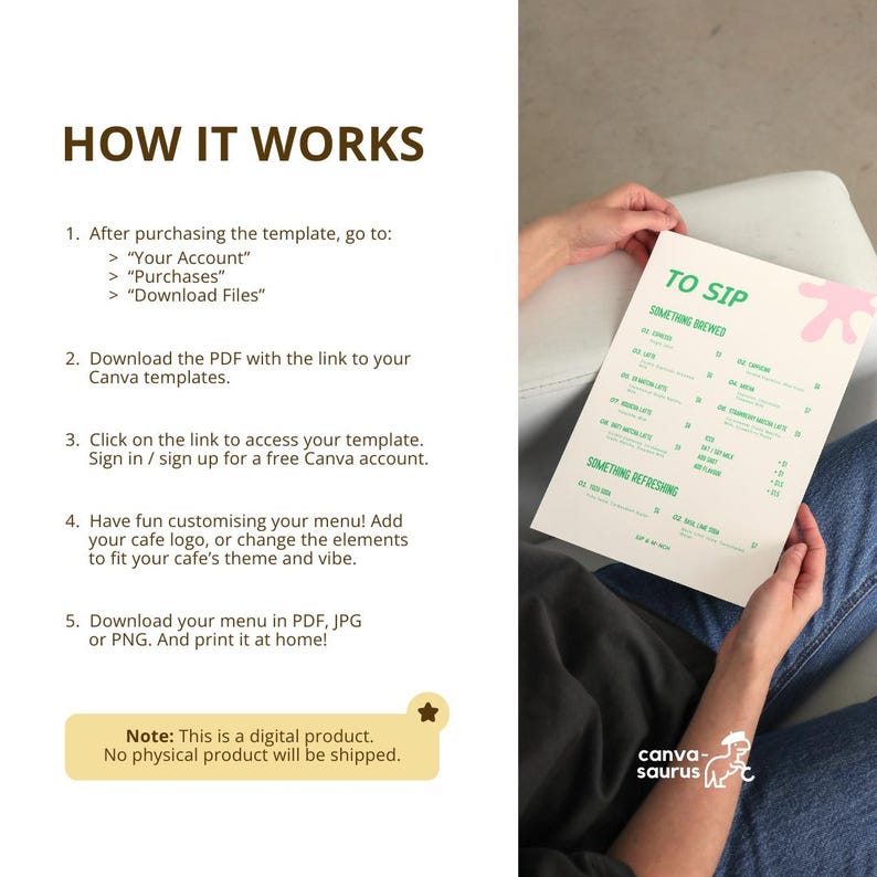 Bold, Fun Menu Canva Free Template | A3, A4, A5 | Restaurant & Cafe ...