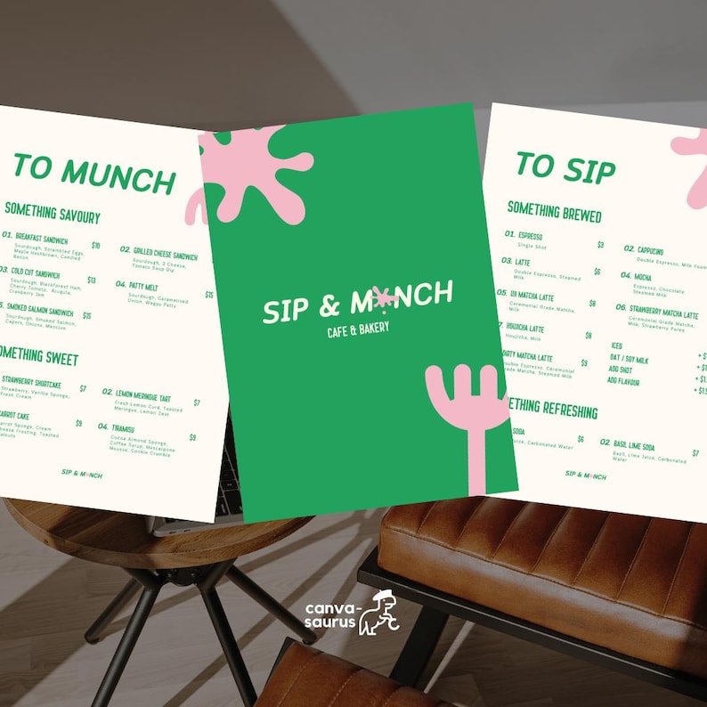 Bold, Fun Menu Canva Free Template | A3, A4, A5 | Restaurant & Cafe ...
