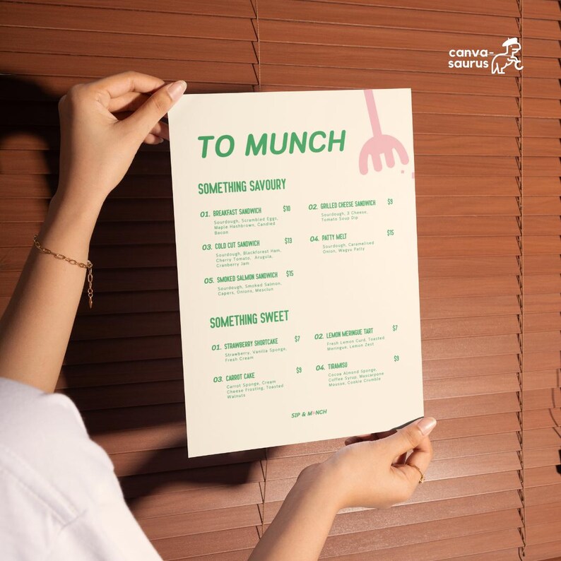 Bold, Fun Menu Canva Free Template | A3, A4, A5 | Restaurant & Cafe ...