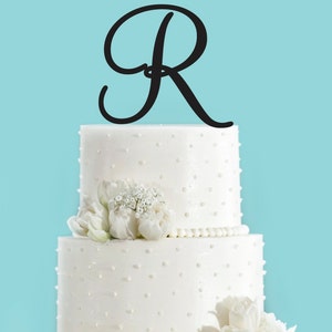 Monogram Personalized Letter R Custom Cake Topper Unique & | Etsy