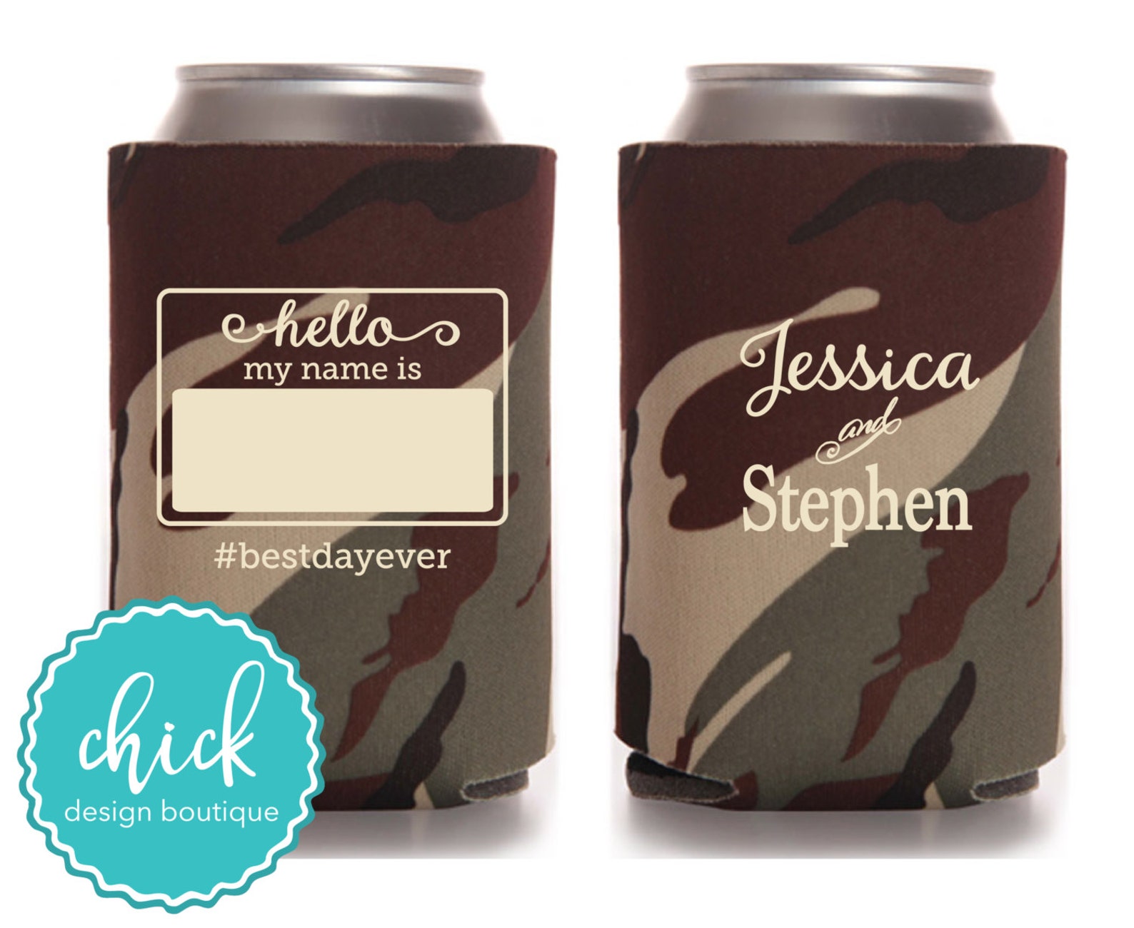 Name Tag Personalized Hello My Name is Custom Can Cooler | Etsy
