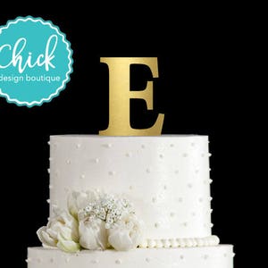 Monogram Letter E Cake Topper Unique & Traditional Fonts A B C | Etsy