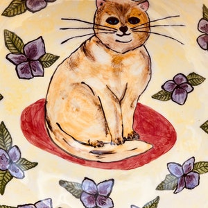 Large Bowl With Orange Cat - Etsy