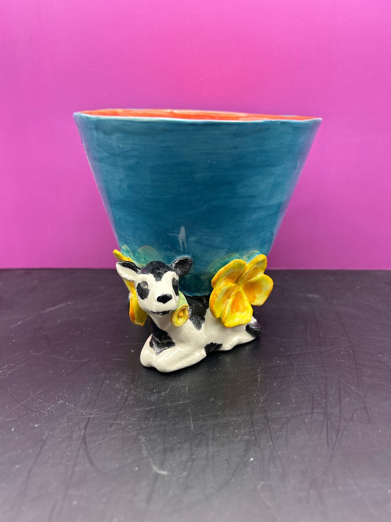 Cow Planter | Handmade | Hand-painted | Ceramic | A Farmhouse Friend ...
