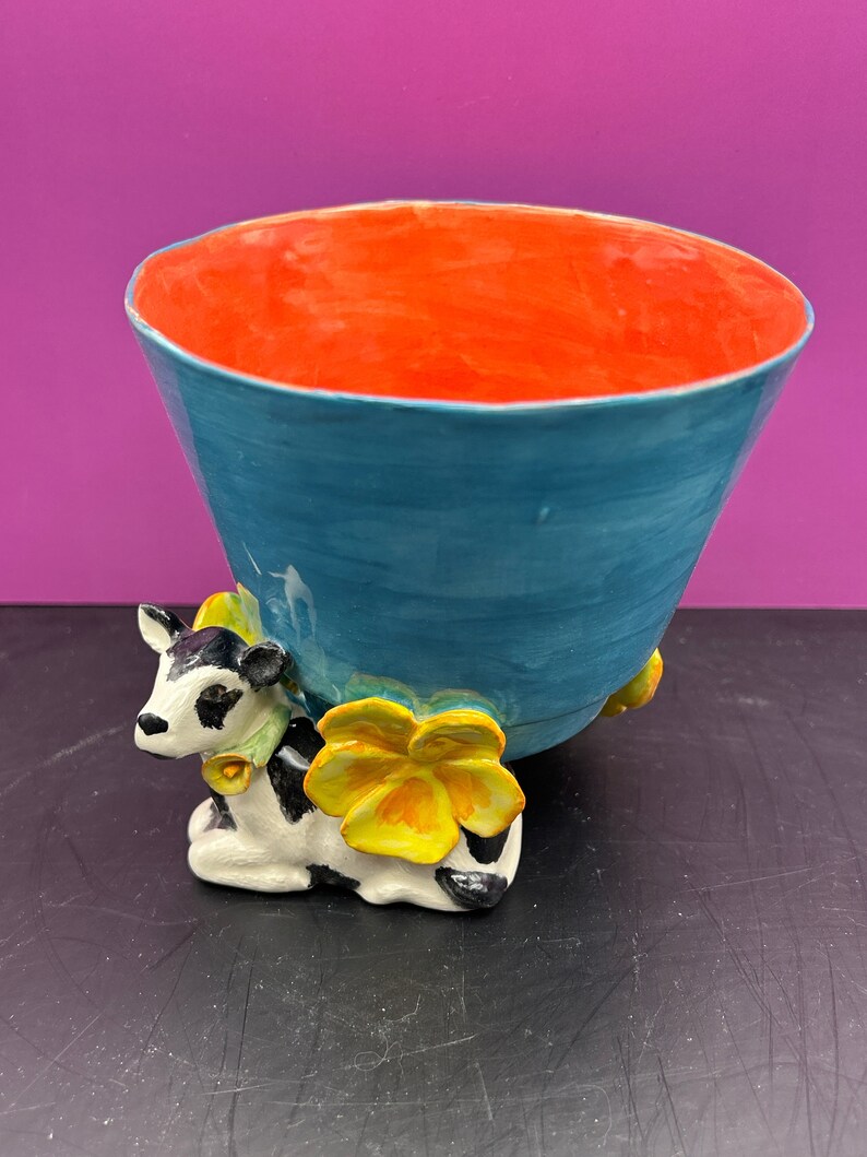 Cow Planter | Handmade | Hand-painted | Ceramic | A Farmhouse Friend ...
