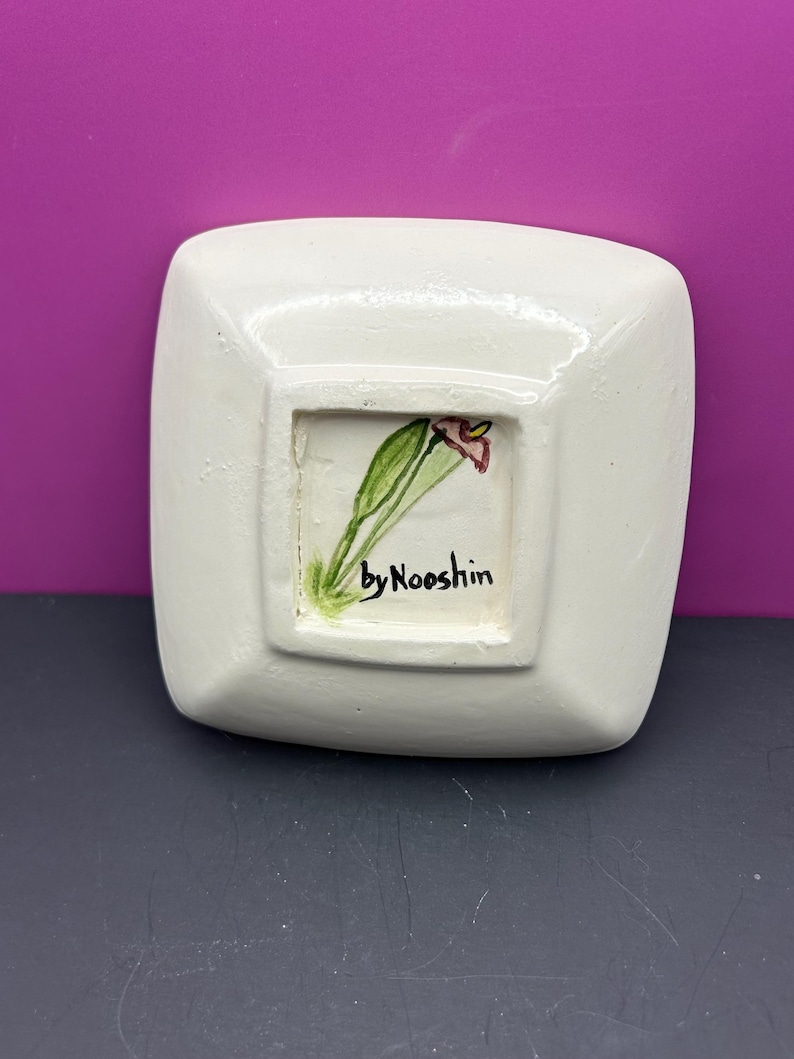 Heart Tail Cats | Black Cat | Orange Cat | Love Plate | Handmade | Hand ...