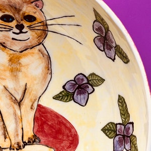 Large Bowl With Orange Cat - Etsy