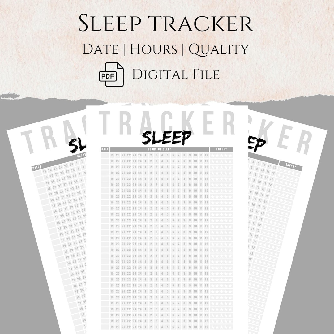 Digital Sleep Planner PDF – Sleep Planner for Tracking the Sleeping ...