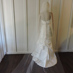 Cut Edge Wedding Veil, 72" Standard Width, Simple Bridal Veil - Etsy