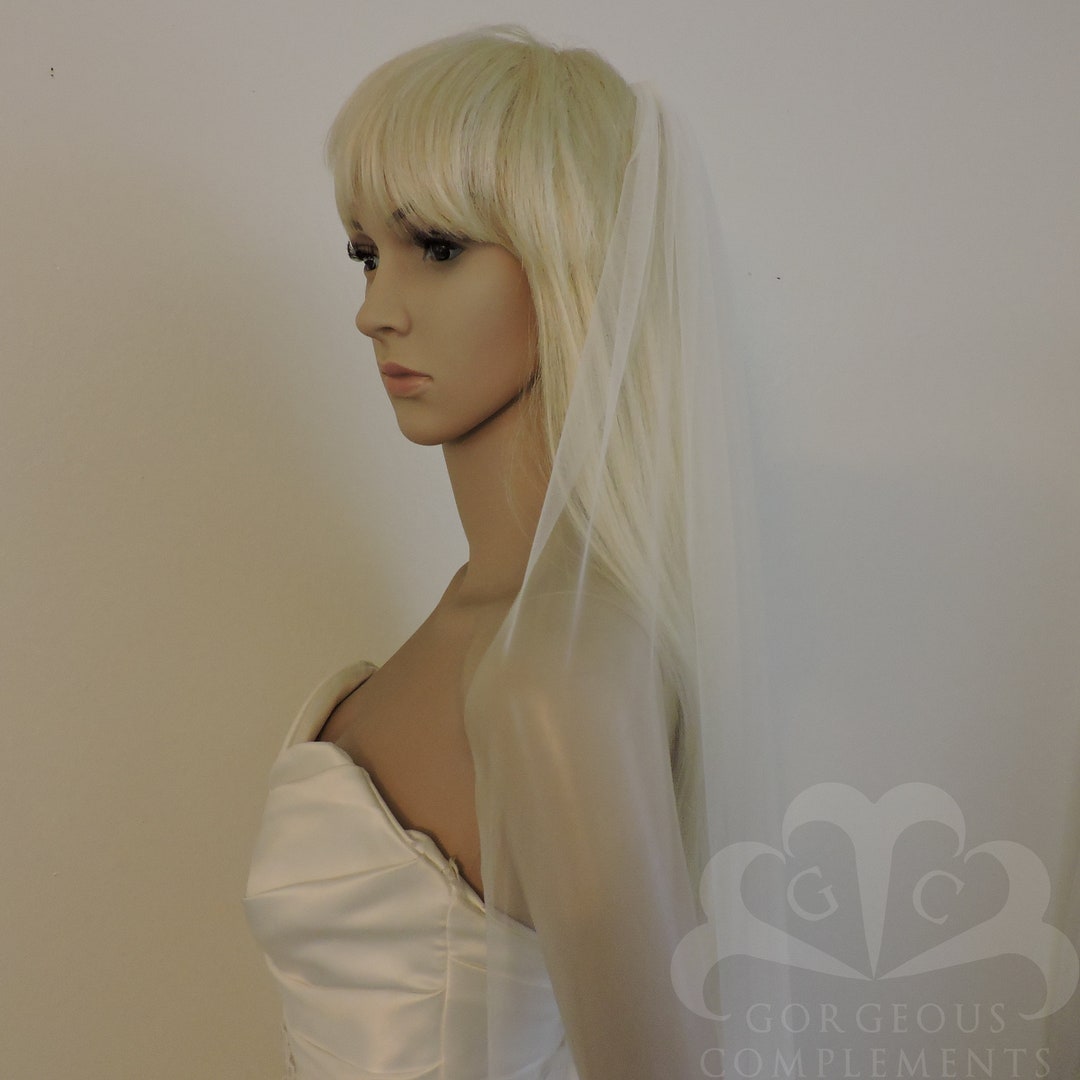 Deluxe Soft Tulle Veil, Wedding Veil, Single Tier Cut Edge - Etsy