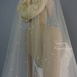 Rain-rhinestone Drop Veil Beaded With Rhinestones Bridal Veil Wedding ...
