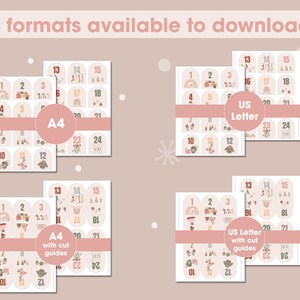 DIY Advent | Printable Advent Calendar | Boho Christmas Countdown | DIY ...