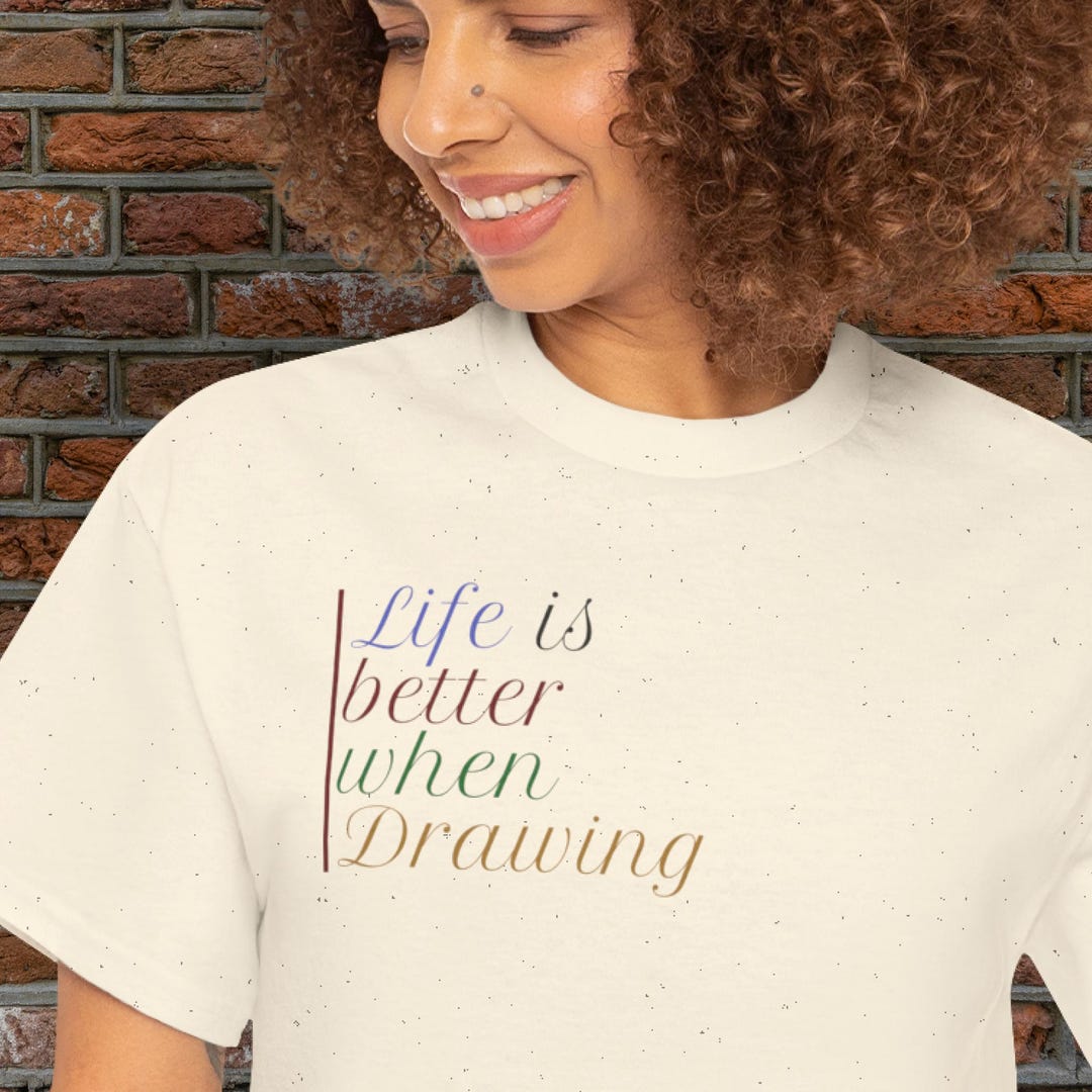 Drawing Enthusiast T-shirt, Artist Graphic Tee, Creative Cotton Shirt ...