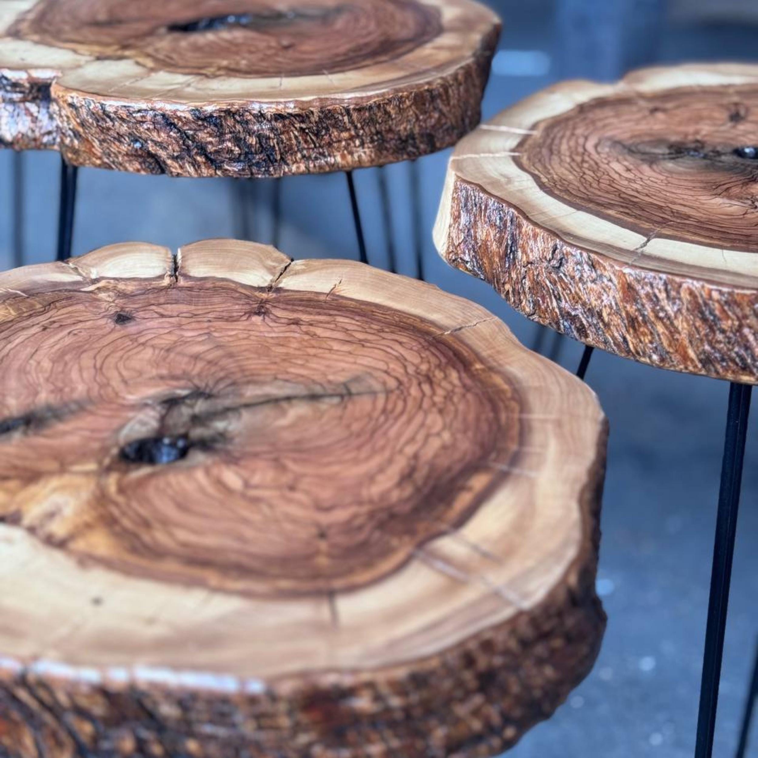 Olive Wood Coffee Table Set of 3, Live Edge Coffee Table Handmade ...
