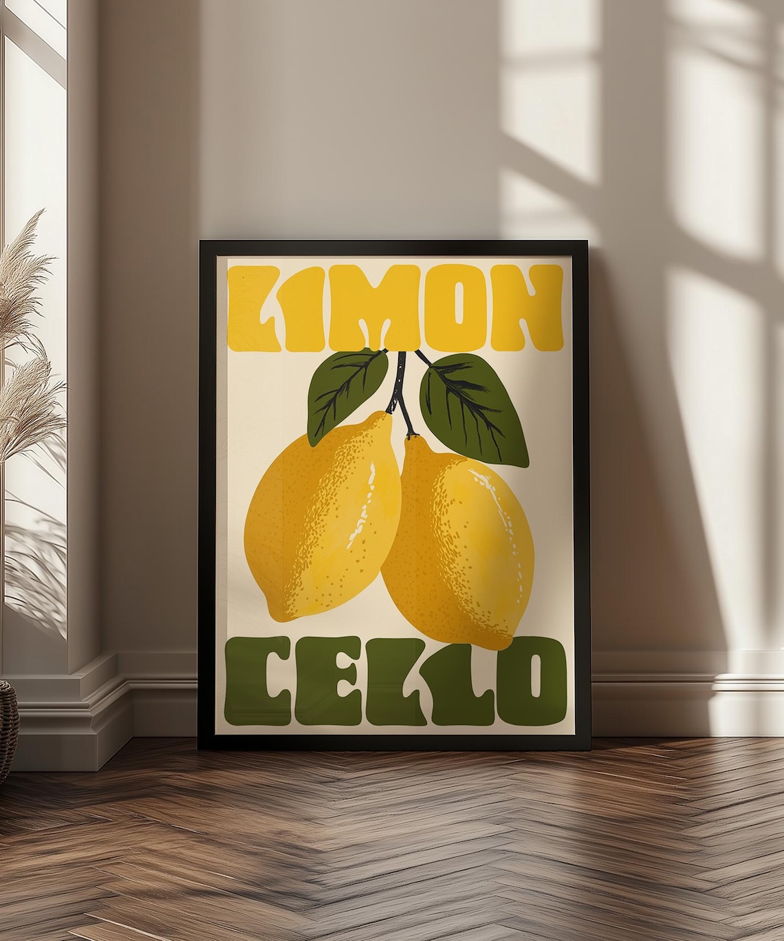 Limoncello Print for Kitchen Colorful Italian Cocktail Poster Lemon ...