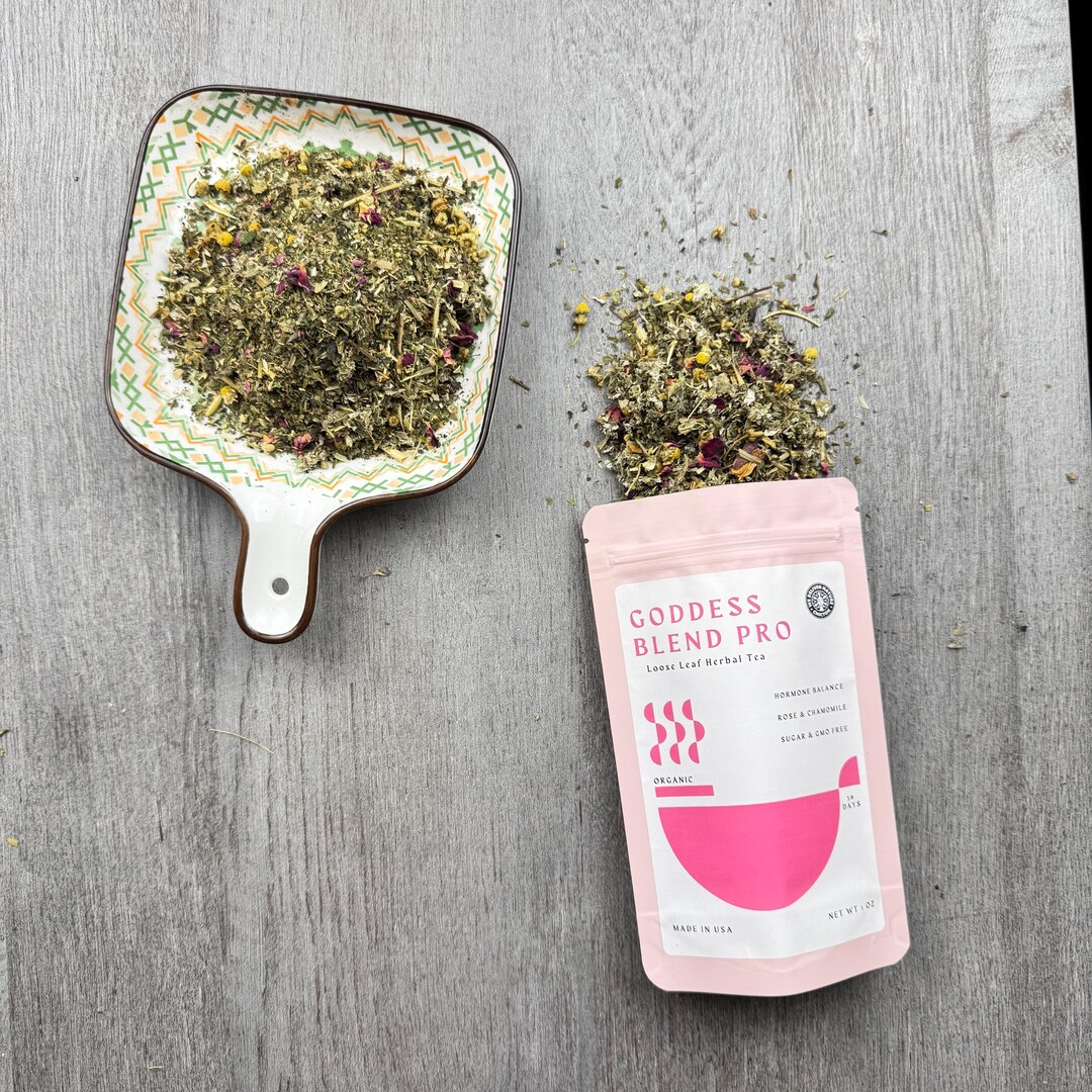 Goddess Blend Pro Tea - Hormone Balance, PCOS, PMS, Organic Herbal ...