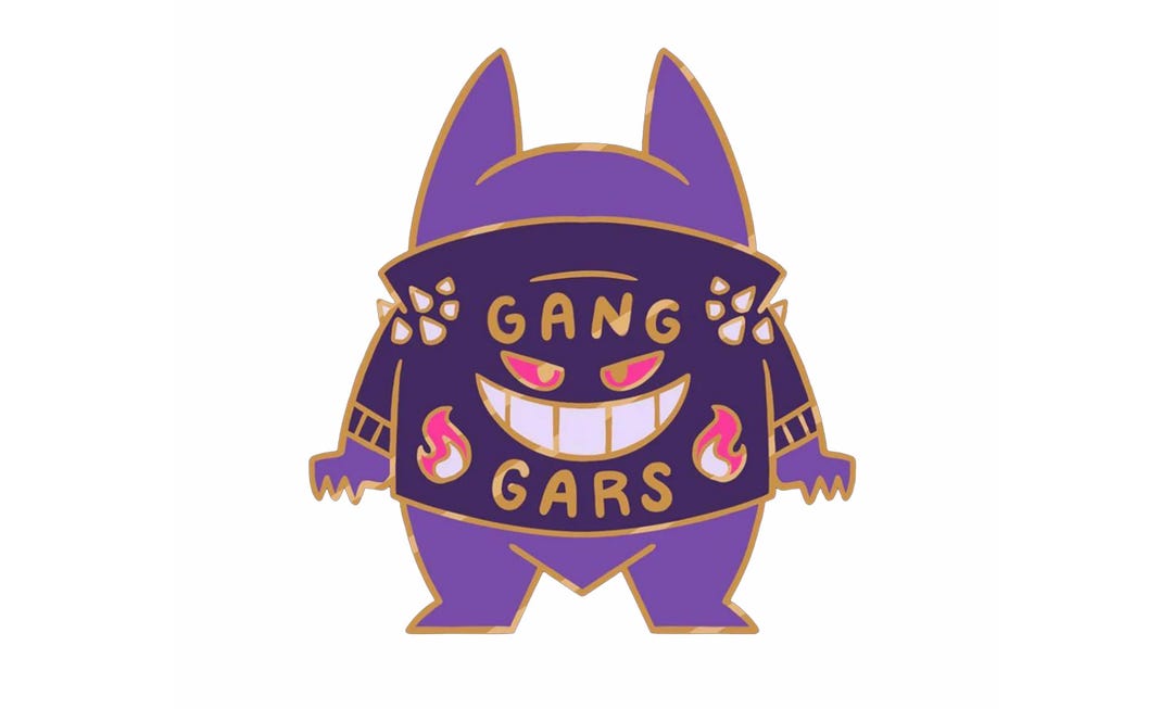Gang Gars Gengar Sticker 3 Tall Vinyl Pokémon Streetwear Design Sticker ...