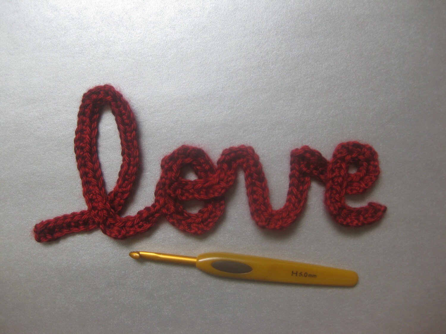 Love in Cursive Crochet Pattern - Etsy