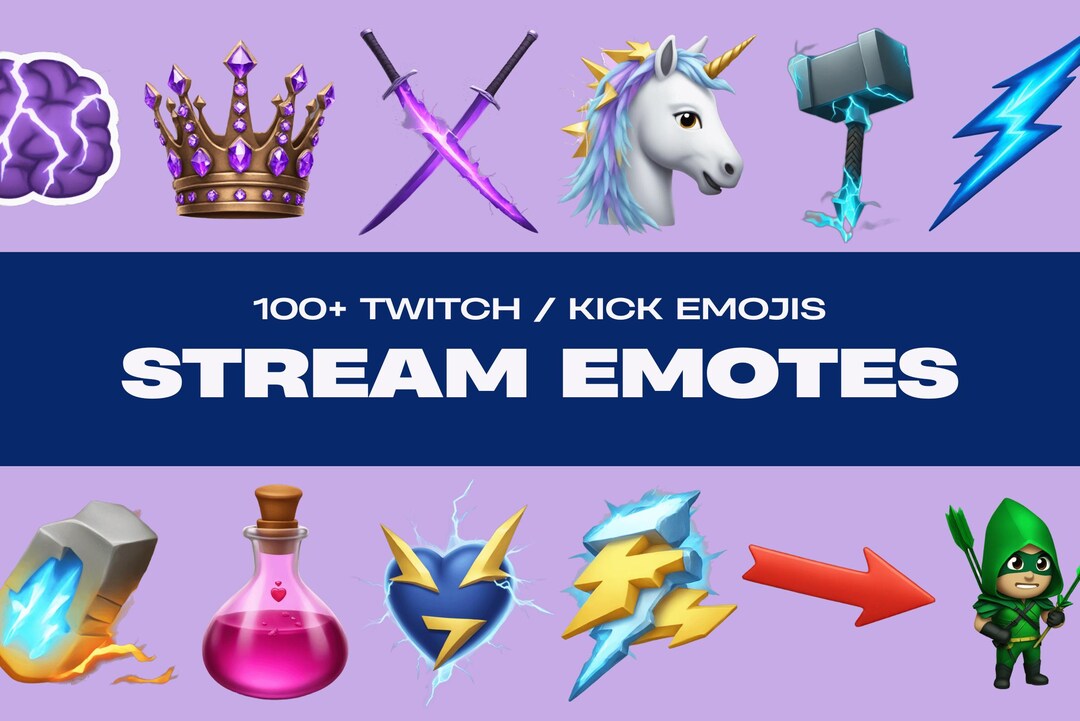 Streaming Emote Sticker Pack | Streaming Emoji Pack | Twitch Emote Pack ...