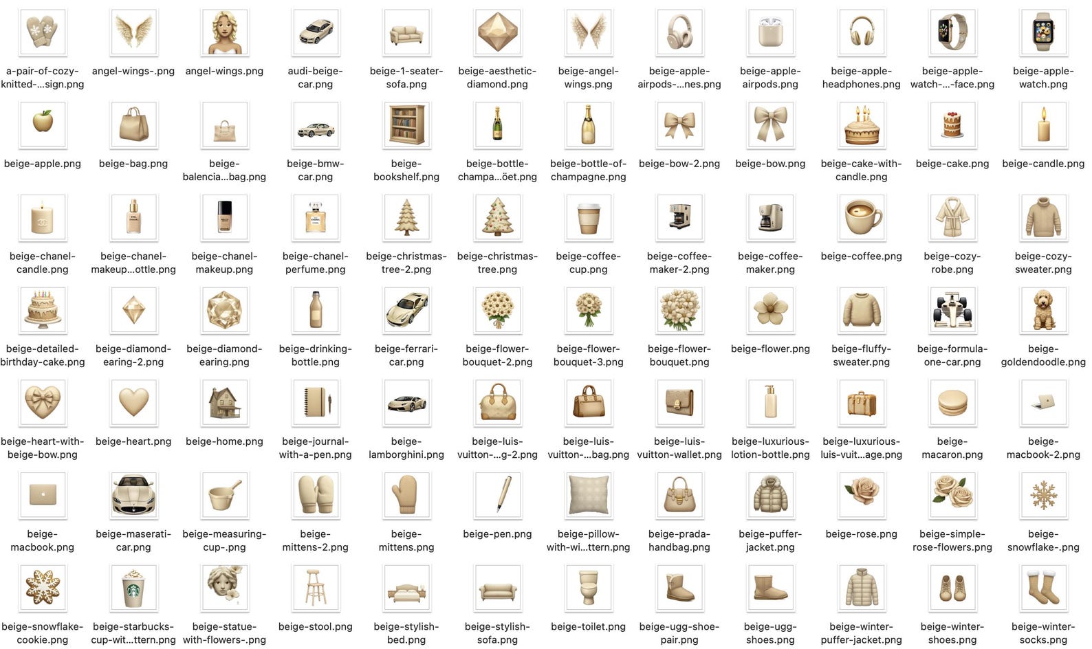 Ios 18 Beige Aesthetic Emoji Sticker Pack | Beige Emoji Luxury Pack ...