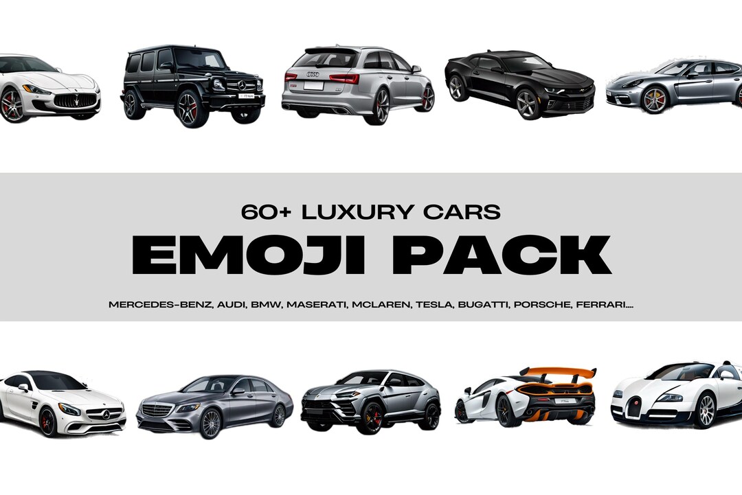 Ios 18 Luxury Car Emoji Sticker Pack | Car Emoji Pack | Imessage ...