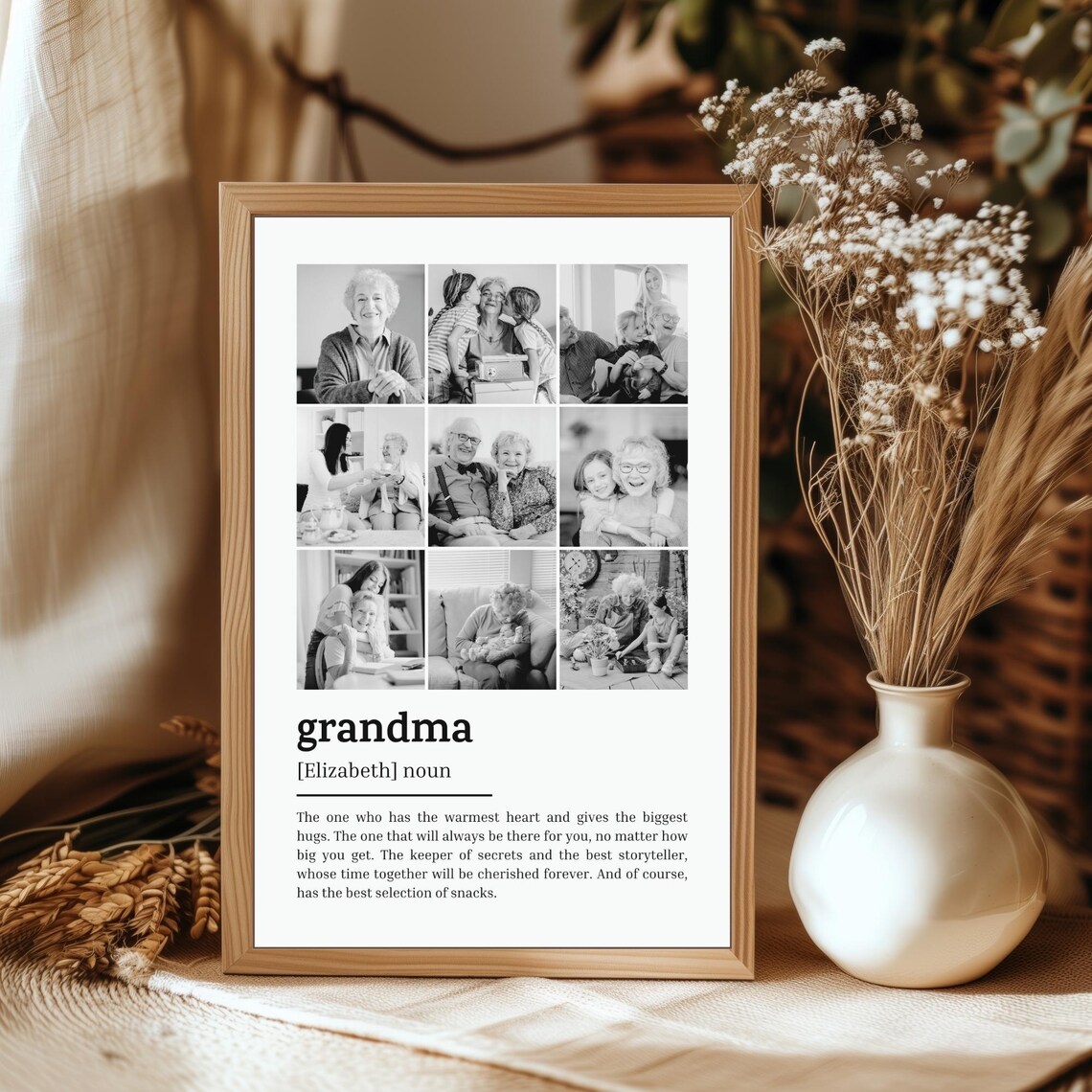 Personalized Grandma Definition Template, Grandmother Definition Print ...