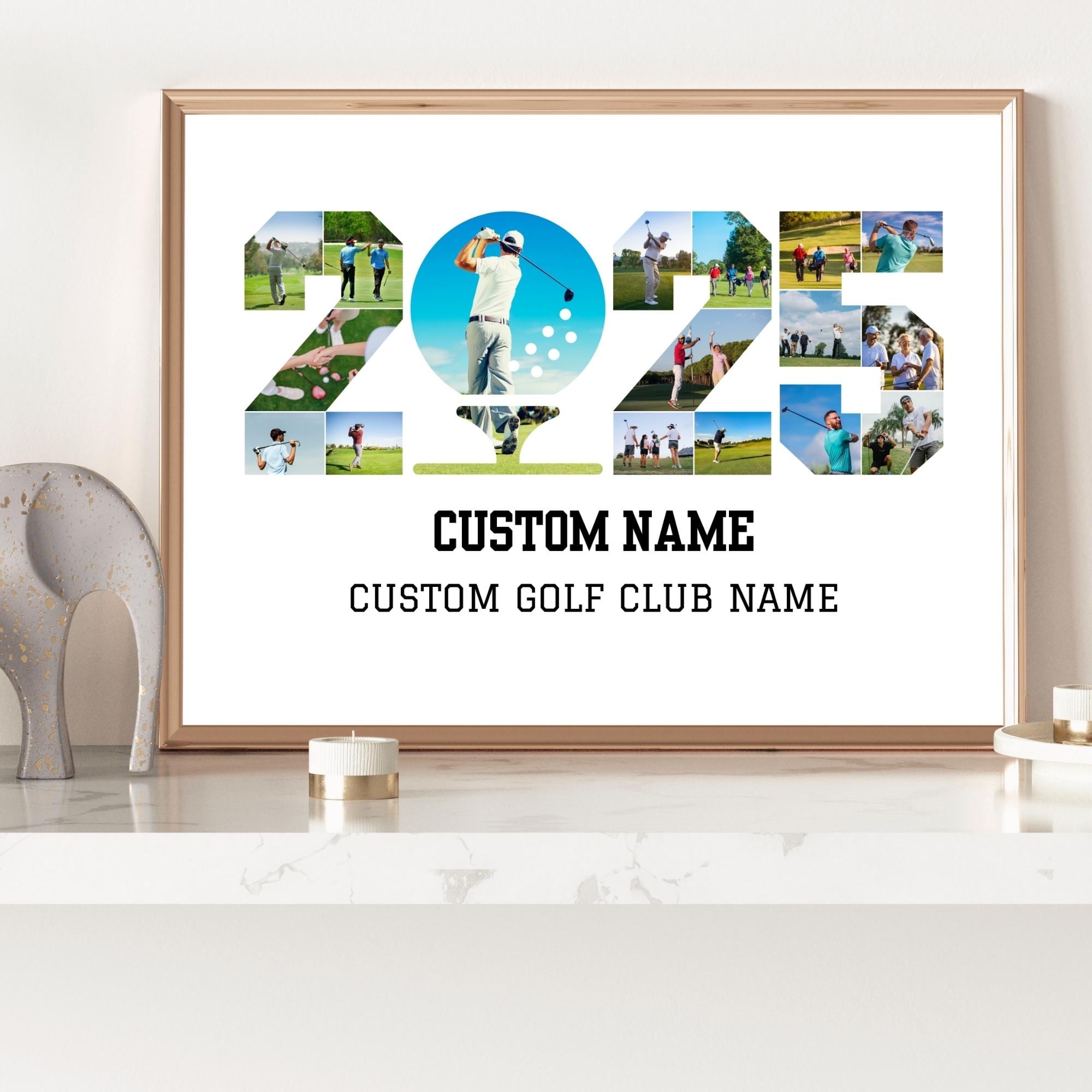 Personalized 2025 Golf Photo Collage Template, Senior Night Poster ...