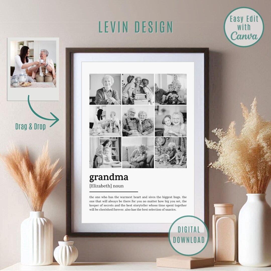 Personalized Grandma Definition Template, Grandmother Definition Print ...