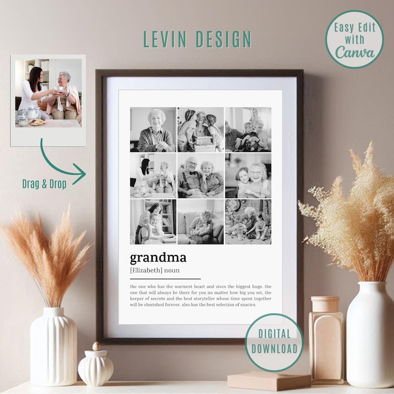 Personalized Grandma Definition Template, Grandmother Definition Print ...