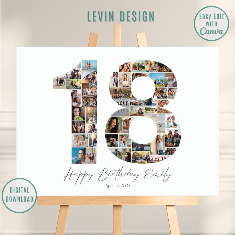Birthday Poster18th - Etsy