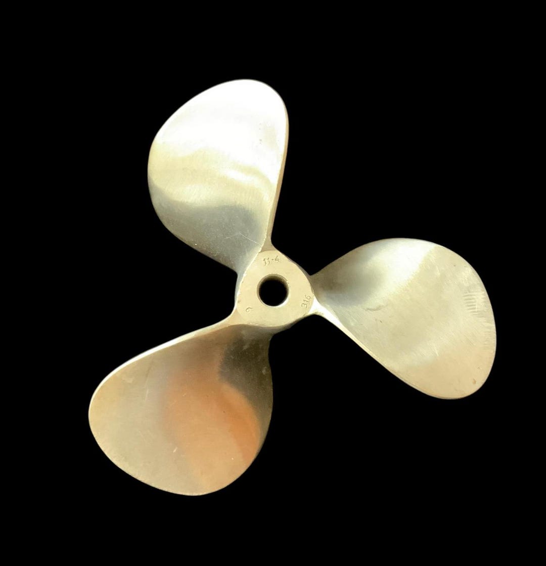 Vintage Aluminium : 3 Blade Boat Propellor 10” Wide Nautical Shipping ...