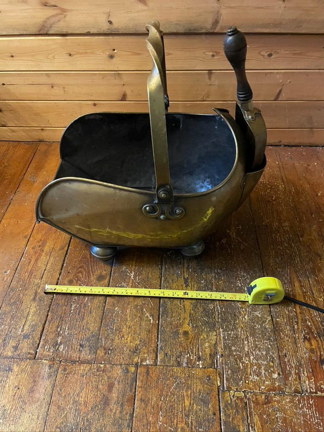 Victorian C1880 Old Antique Brass Coal Scuttle With Shovel 18x18x18 ...