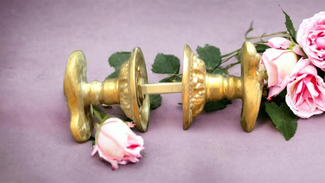 PAIR of French Vintage Door Knobs, French, Rococco Style Door Knobs ...
