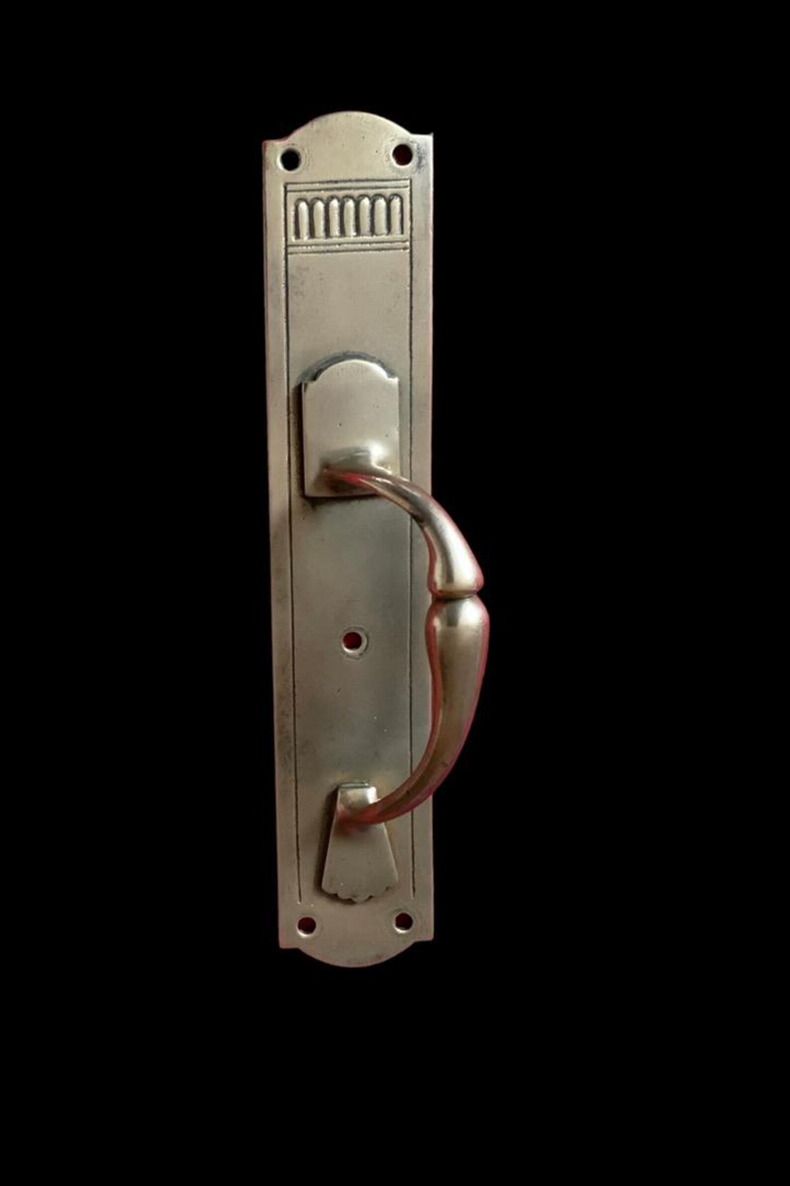 Early C20th Brass Door Pull Handle C1910, 11” High 2 1/4” Wide, Door ...