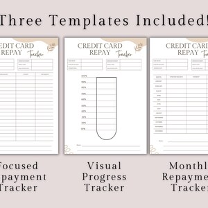 Credit Card Payoff Debt Tracker Printable, Debt Snowball Printable ...
