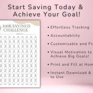 100k Savings Challenge, 100000 Saving Challenge, 100 Envelopes Saving ...