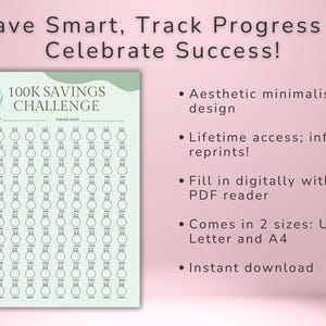 100k Savings Challenge, 100000 Saving Challenge, 100 Envelopes Saving ...