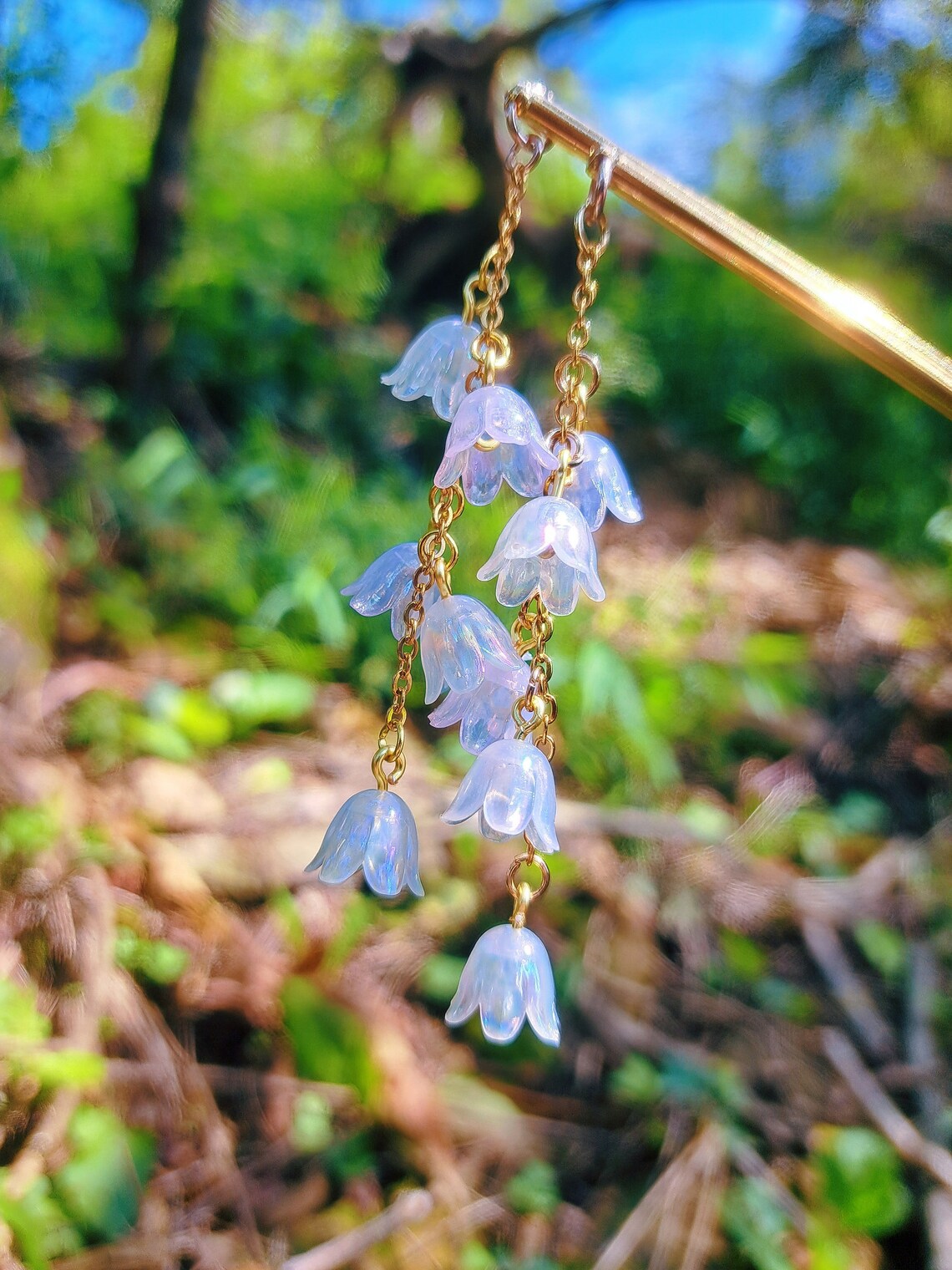 Dangle Flower Hair Sticks Lily of the Valley Metal Hanfu Pins - Etsy