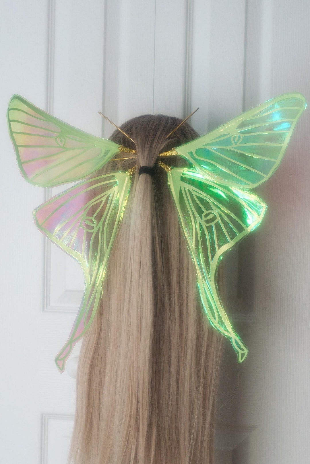 Luna Moth Fairy Wing Hair Pins for Costume Butterfly Accessory - Etsy