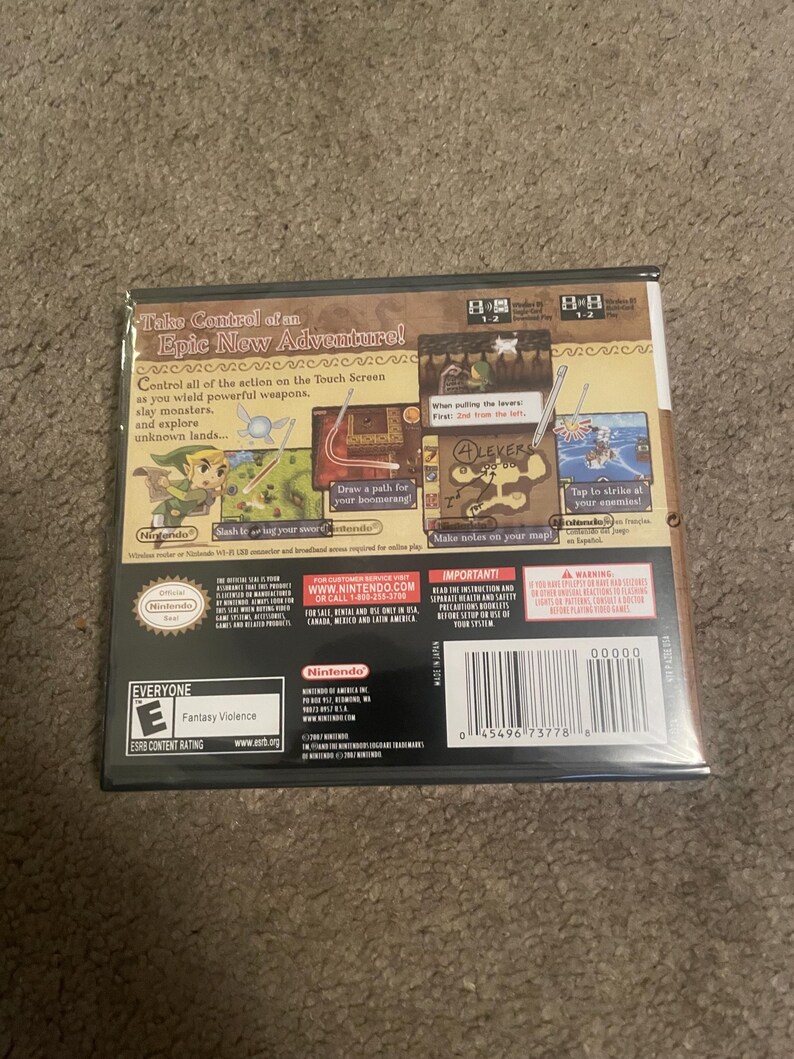 The Legend of Zelda Phantom Hourglass for Nintendo DS - Etsy