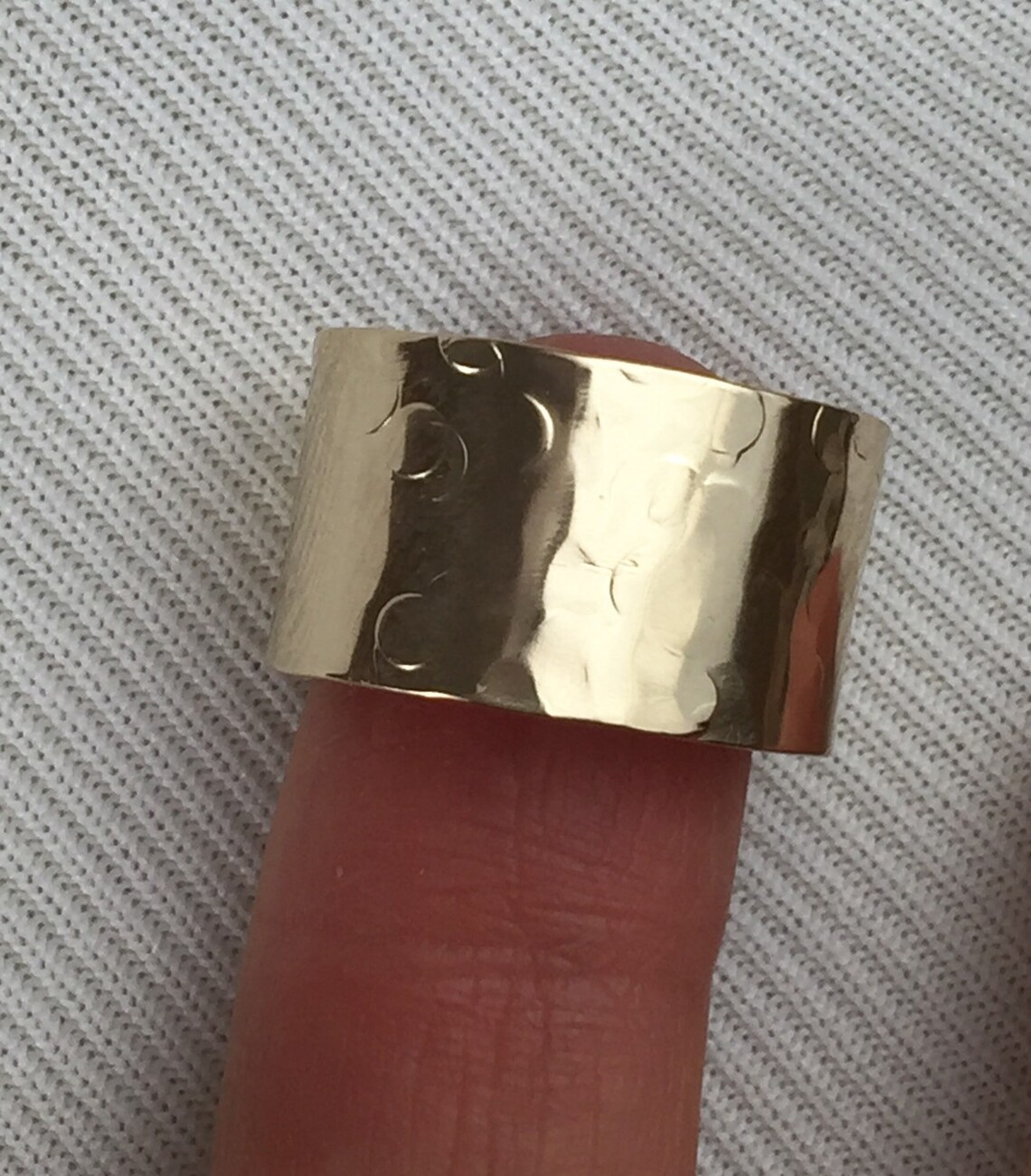 Gold Cigar Band Ring 14K Gold Gold Filled Ring Hammered - Etsy