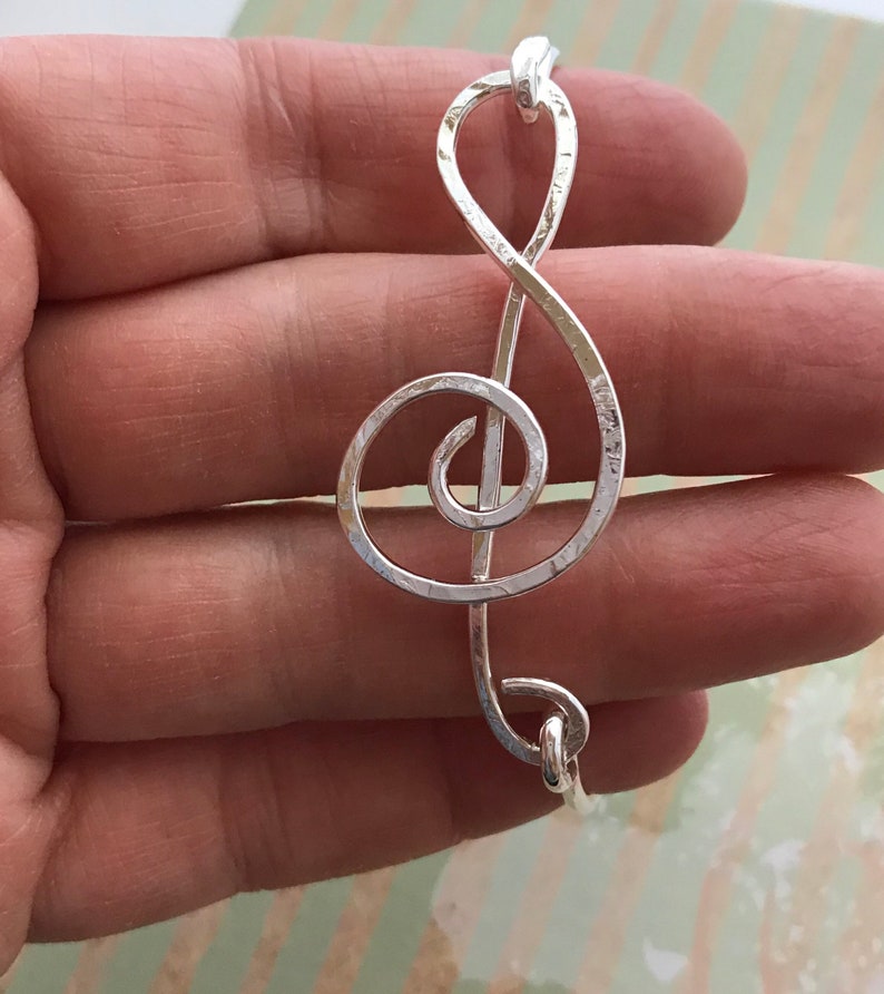 Treble Clef Bracelet Musical Note Bangle Bracelet Gift for - Etsy