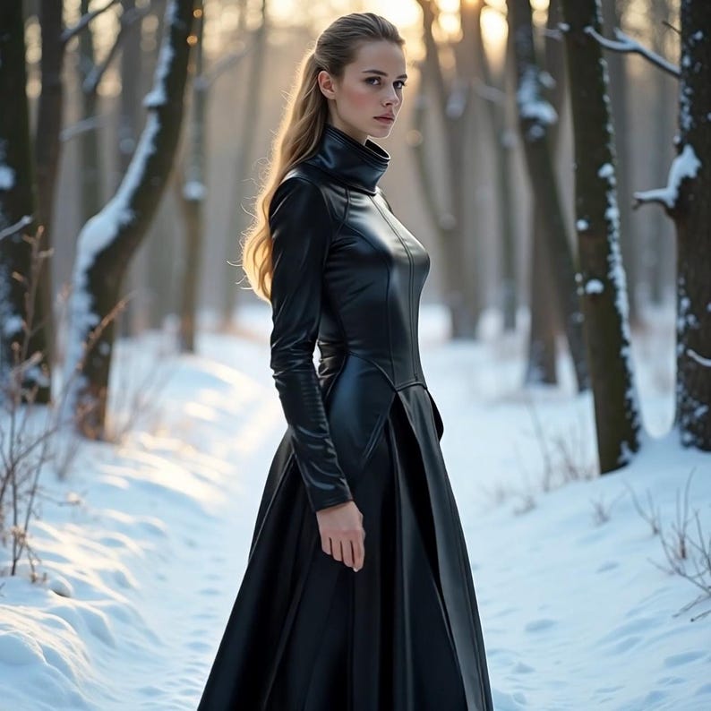 Custom Fitted Genuine Sheep Leather Costume | Long Sleeve Gothic ...