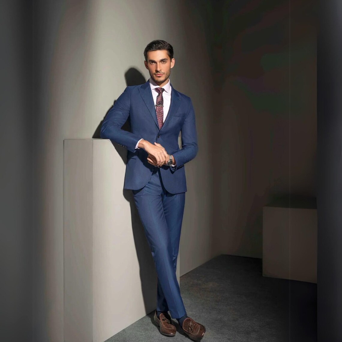 Premium Worsted Tweed Men's Bespoke Suit | High Quality Wool Rich ...
