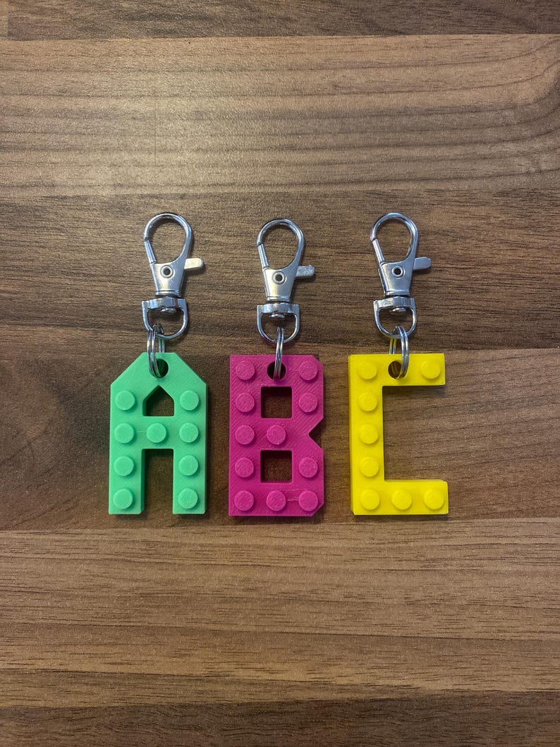 Brick Style Keyring - Party Favours - Part Bags - Back to School Gifts ...