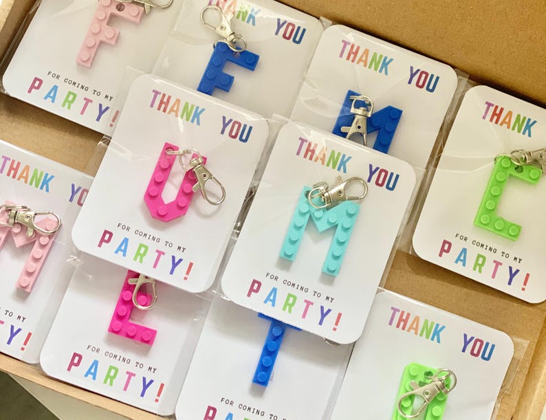 Brick Style Keyring - Party Favours - Part Bags - Back to School Gifts ...